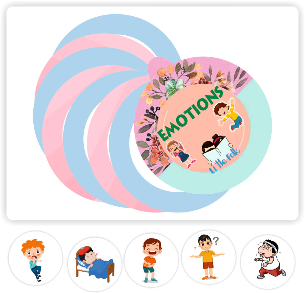Round Velcro Activity Book Emotions Book - Little Folks